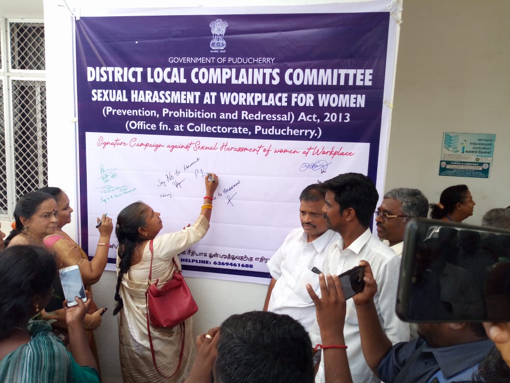 Signature Campaign against Sexual Harassment of Women at Workplace ...